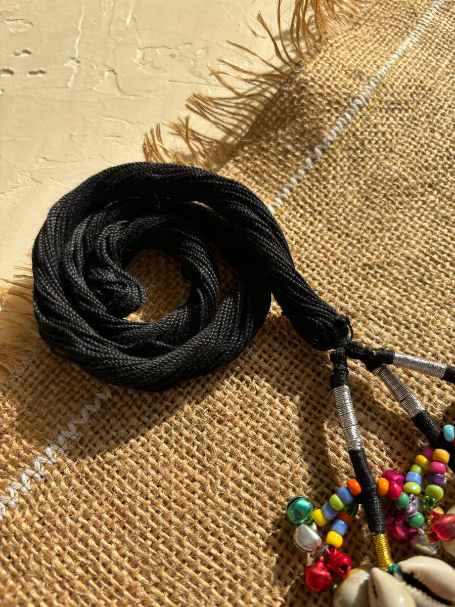 Desi Dazzle Mirror Parandi- Black – Taana Bana | The Boho Ethnic ...